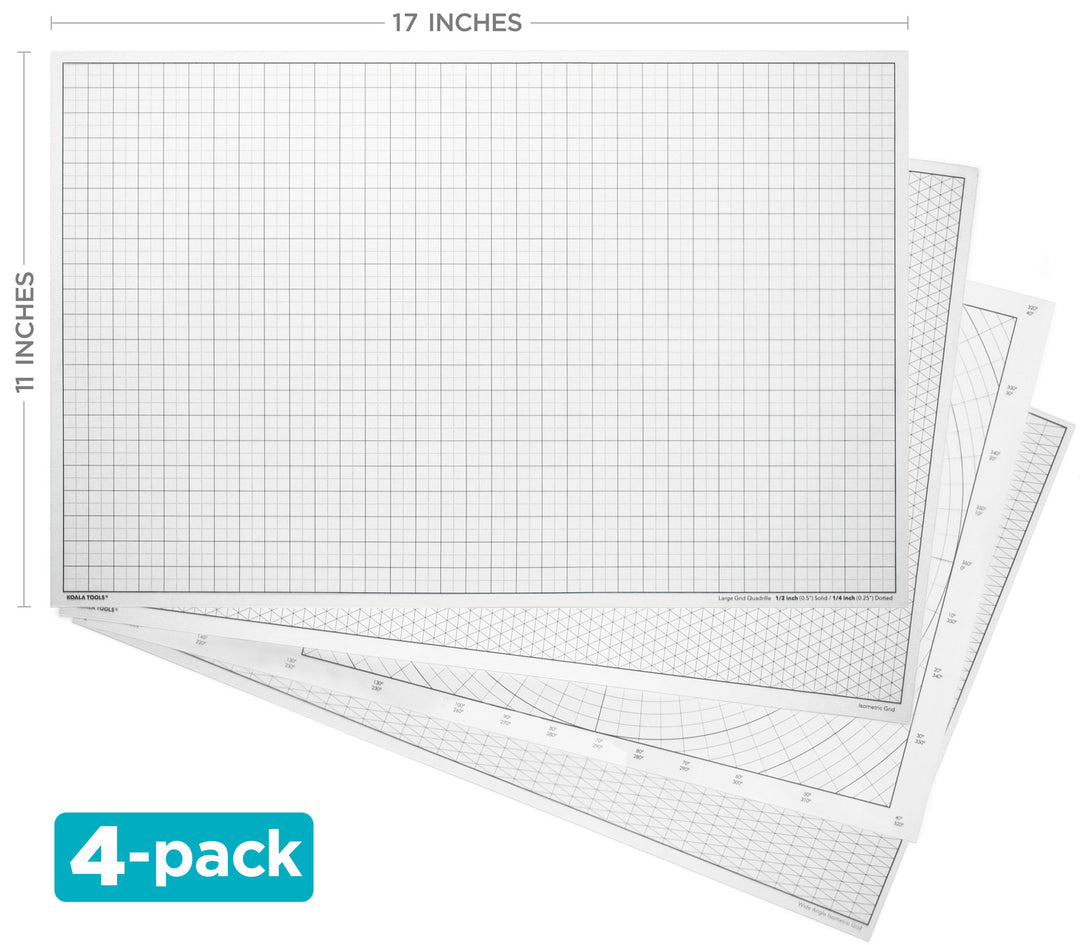 XL Geometric Transparency Grid Set (11" x 17") – Koala Tools