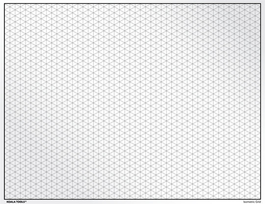 Isometric Grid Transparency Sheet – Koala Tools